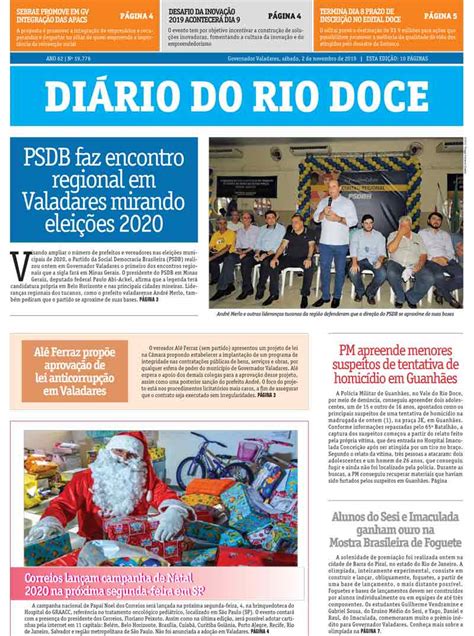 Dia 02 de Novembro 2019 Diário do Rio Doce