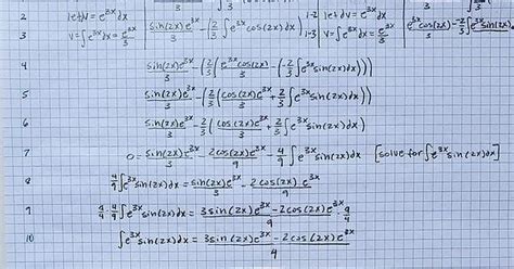 Integrating By Parts Problem Mysterious Denominator Error Line Numbers Included For Reference