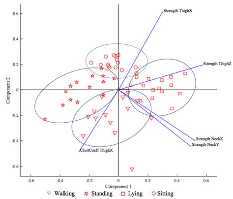 Biplot Showing The Projection Of Observations Belonging To The Four