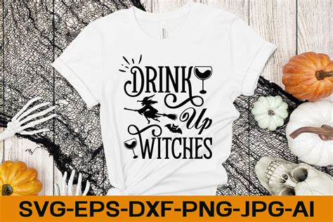 Drink Up Witches SVG Design Graphic By GoSVG Creative Fabrica