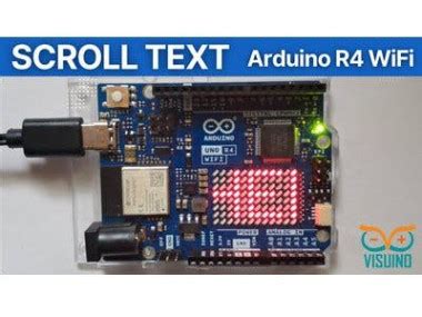 Scrolling Text On Arduino Uno R Wifi Using Visuino