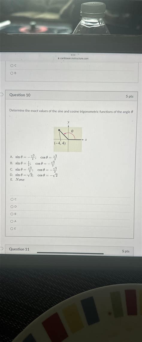 solved question 105 ﻿ptsdetermine the exact values of the