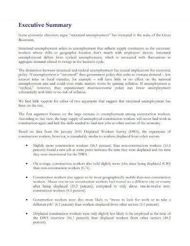 Structural Unemployment Examples To Download