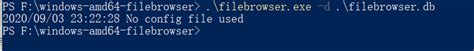 error no config file used · issue 1072 · filebrowser filebrowser