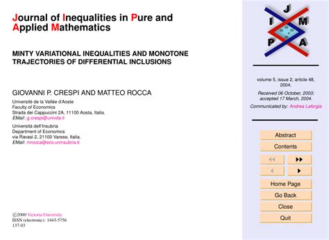 Pdf Minty Variational Inequalities And Monotone Trajectories Of