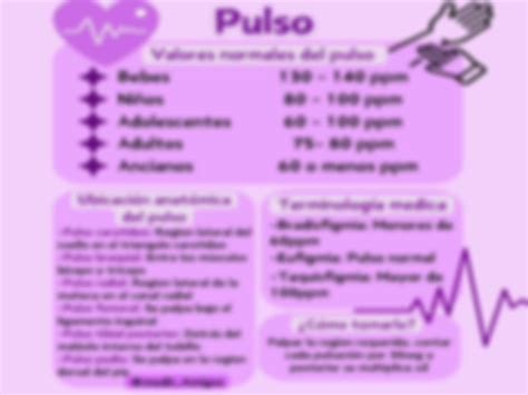 SOLUTION: Valores normales de los signos vitales pulso frecuencia cardiaca y presion arterial ...