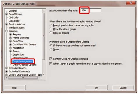 How To Increase The Number Of Graphs You Can Display In Minitab Beyond