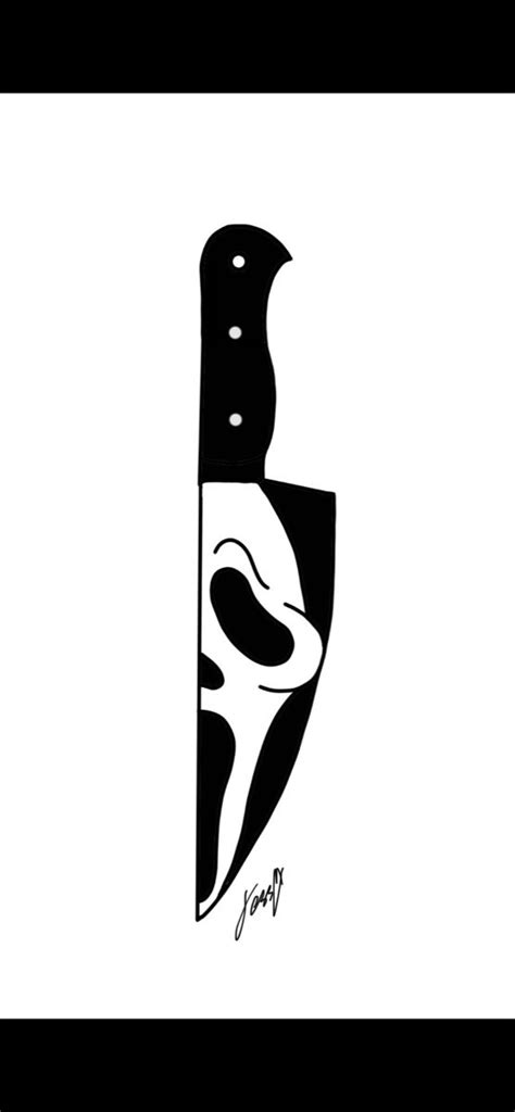 Ghostface Knife Drawing