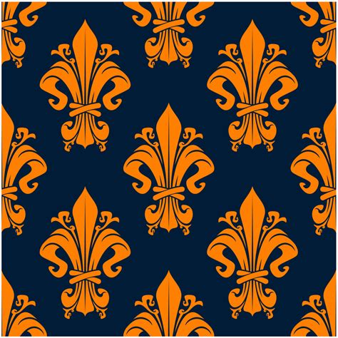 Medieval Floral Seamless Pattern With Fleur De Lis 11661952 Vector Art At Vecteezy