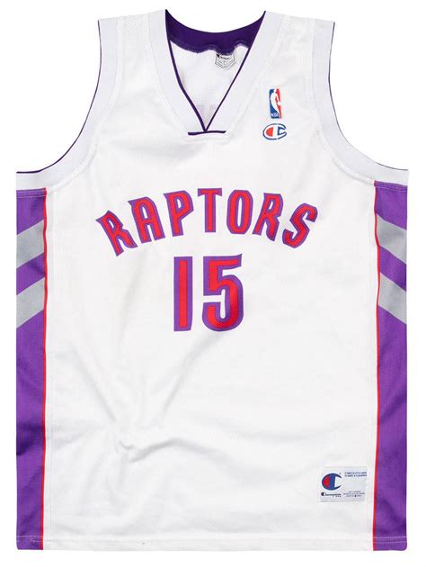 1999 04 Toronto Raptors Carter 15 Champion Jersey Home Xxl