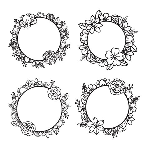 Beautiful Floral With Space In The Midle 3151078 Vector Art At Vecteezy