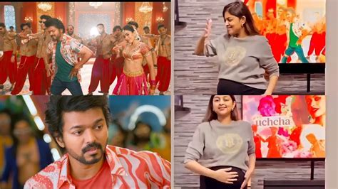 Pregnant Lady Dancing Ranjithame Song Thalapathy Vijay M M Manasi