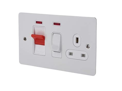 Schneider Electric Ultimate Flat Plate Switched Cooker Control Unit With Single Power Socket