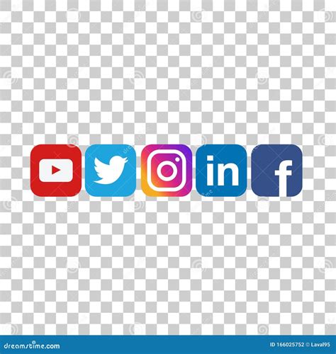 Arrotondare Le Icone Dei Social Media O I Loghi Dei Social Network Per