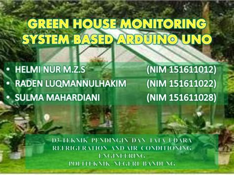 green house monitoring based on arduino ppt