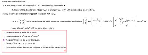 Solved Prove The Following Theorem Let A Be A Square Matrix