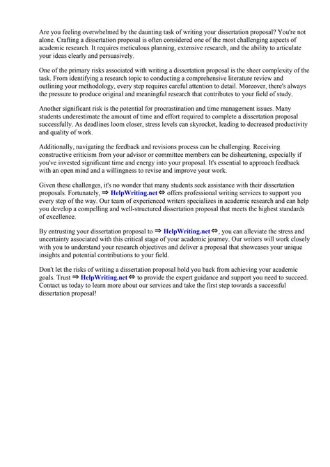 Dissertation Proposal Risks By Vicki Stevens Issuu