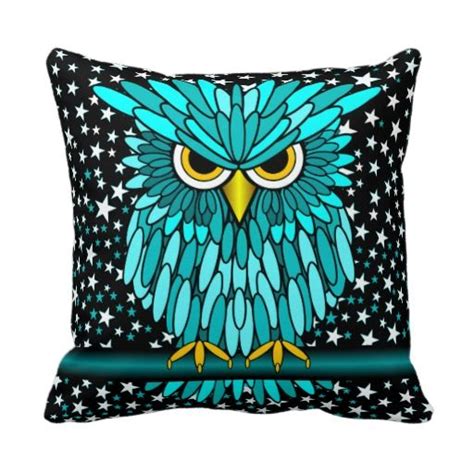 Cool Owl Throw Pillow Zazzle Owl Throw Pillows Owl Pillow Throw