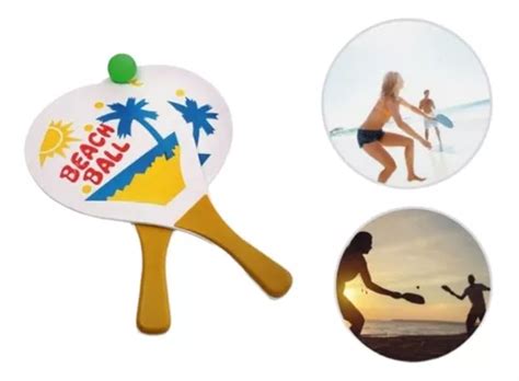 Kit Jogo Frescobol T Nis De Praia Raquetes E Bola Parcelamento Sem Juros