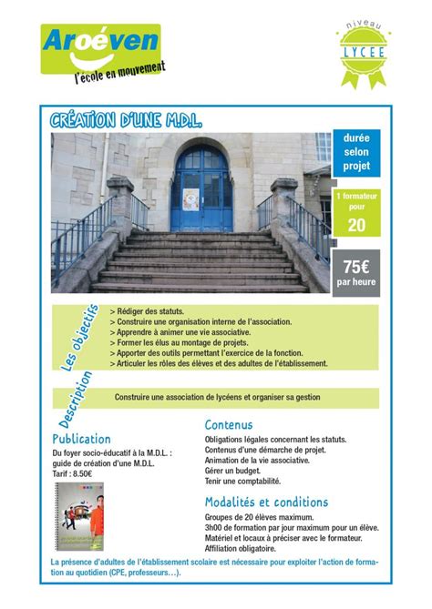 Création d une M D L Aroéven Alsace