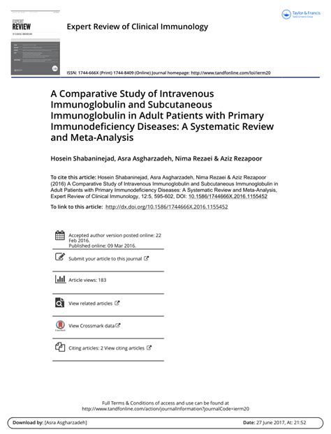 Pdf A Comparative Study Of Intravenous Immunoglobulin And