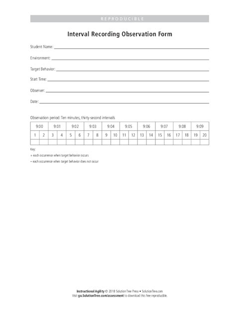 fillable online get partial interval recording data sheet form and fill