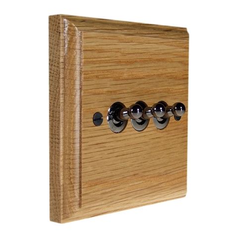 Classic Wood 3 Gang 2way 10amp Black Nickel Toggle Switch In Solid