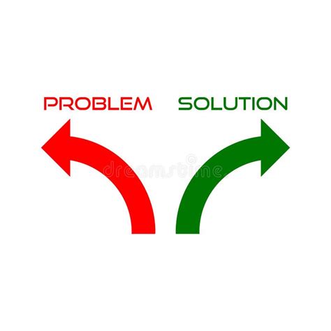 Problem And Solution Choice Arrow And Problem And Solution Icon Sign Or Logo Stock Vector