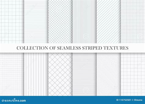 Collection Of Vector Seamless Striped Textures Similar To Paper Stock Vector Illustration Of