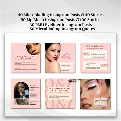 This Is An Instagram Marketing Set For Permanent Makeup Artists And Pmu