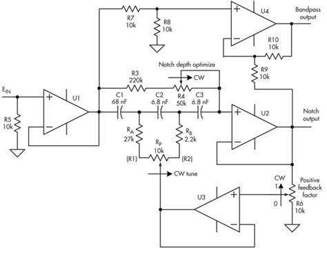 Tunable Notchbandpass Filter Circuit Diagram