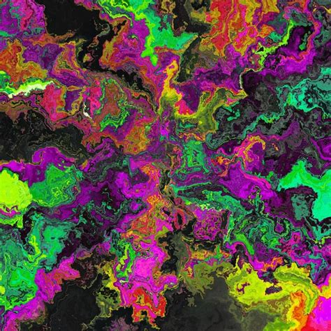 Uma Pintura Colorida De Um Fundo Preto Um Fundo Preto E As Palavras