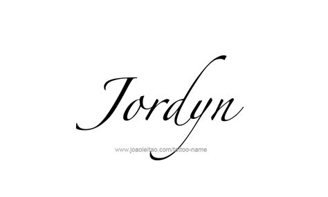 Jordyn Name Tattoo Designs