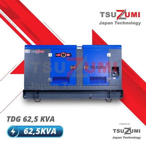 Jual Genset 60 Kva 3 Phase Silent Diesel Solar Tsuzumi Japan Technology