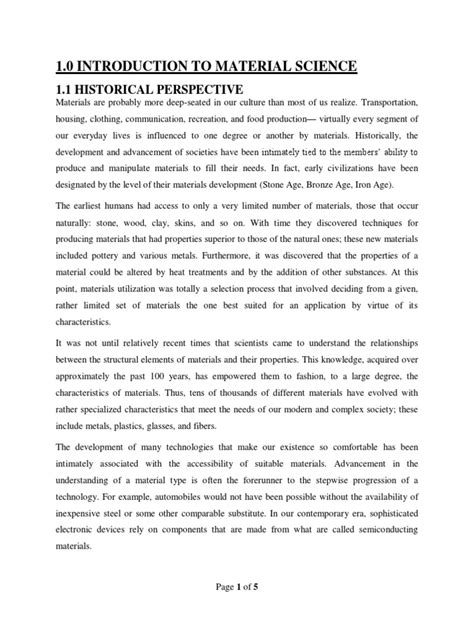 Lesson 1-Introduction To Material Science | PDF | Materials Science | Optics