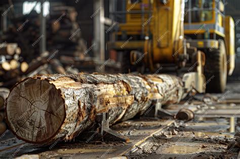 Premium Photo Industrial Log Loader At Lambermill