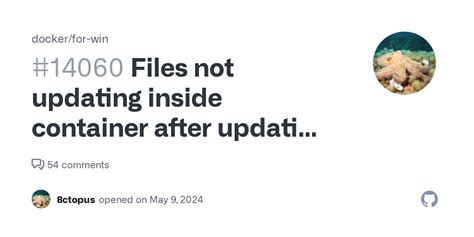 Files Not Updating Inside Container After Updating From 4290 To 430