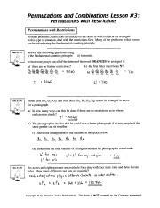 Combinatorics Lesson KEY Pdf Course Hero