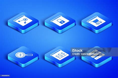 Set Server Browser Window Online Shopping On Screen Magnifying Glass