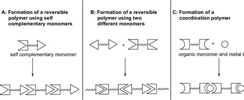 Schematic Representation Of The Formation Of Reversible Polymers Builds
