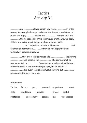 Btec Level 3 Sport 2016 New Specification Unit 7 Learning Aim B And C Teaching Resources