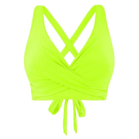 Womens Lace Up Swimwear Tops Underwire Full Coverage Bikini Top Swim