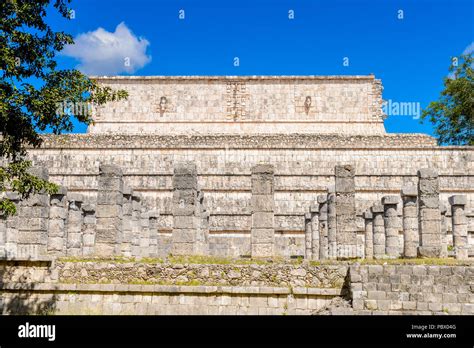 Group Of Thousands Columns Chichen Itza Tinum Municipality Yucatan