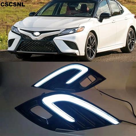 CSCSNL 2PCS For Toyota Camry 2018 2019 XSE SE DRL LED Fog Lamp Daytime