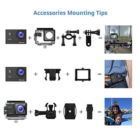 Victure Action Camera Ac800 4k 20mp Ultra Hd 4x Zoom Eis 40m Underwater