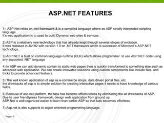 Be Project Ppt Asp Net