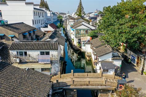 航拍苏州平江历史街区平江路国内旅游景点旅游景点摄影素材汇图网