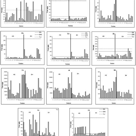 Distribution Patterns Of Total Metal Concentrations Lg G 1 And