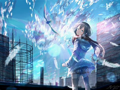 Anime Girl Building Lights Free 4k Wallpapers 40000 Free 4k