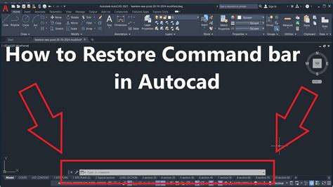 how to restore command line in autocad how to add command bar in